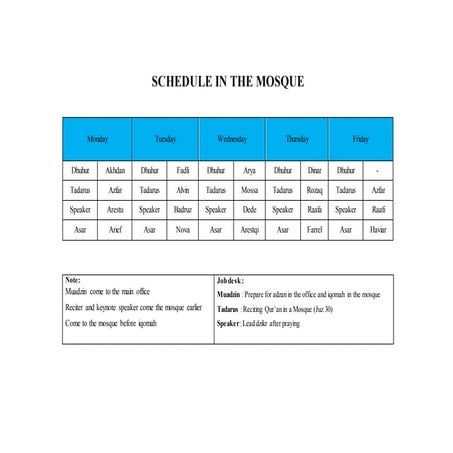 SCHEDULE IN THE MOSQUE.docx