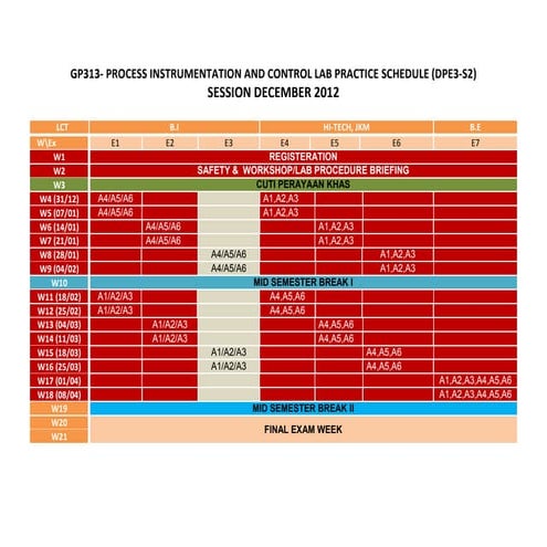 Schedule lab gp313_dpe3_s2 | PDF