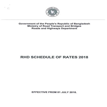 Schedule of rates_2018 | PDF