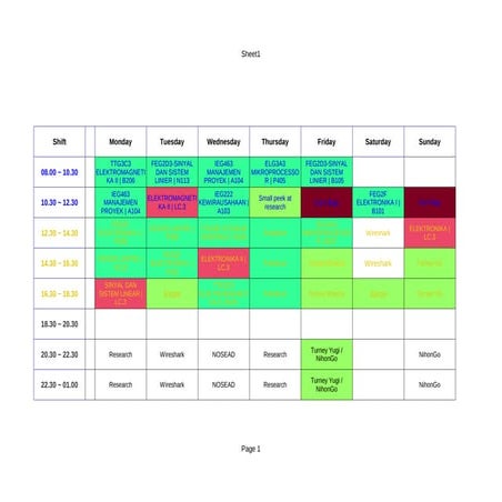 Schedule of s4 | PPT