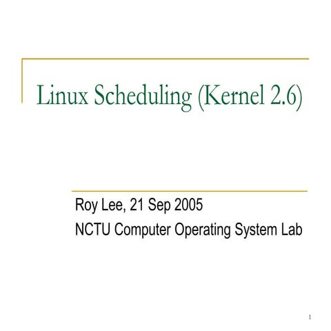 Linux O(1) Scheduling | PDF