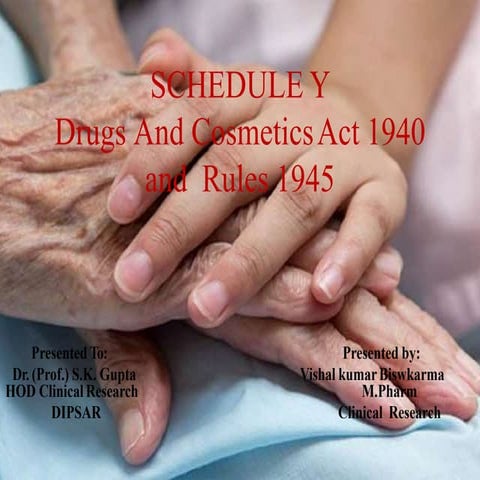 SCHEDULE Y : Latest Amendment | PPTX