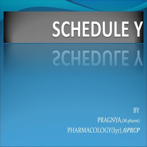 Schedule y draft 2 | PPT