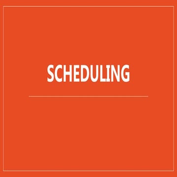 SCHEDULING | PPTX