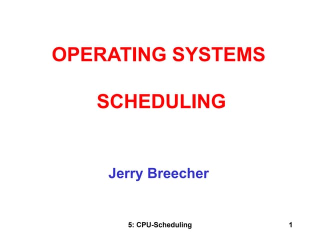 CPU scheduling in Operating System Explanation | PPT CPU scheduling in Operating System Explanation | PPT
