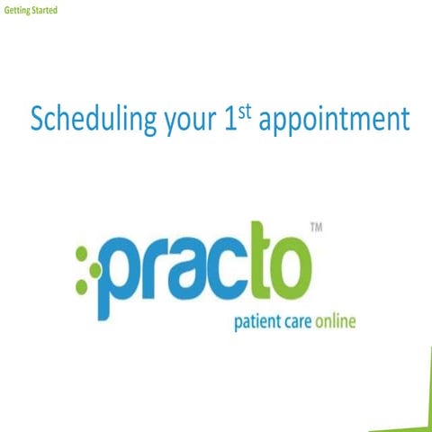 Scheduling your 1st appointment in Practo | PPTX