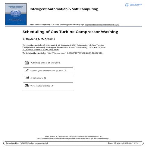 Scheduling of gas turbine compressor washing | PDF