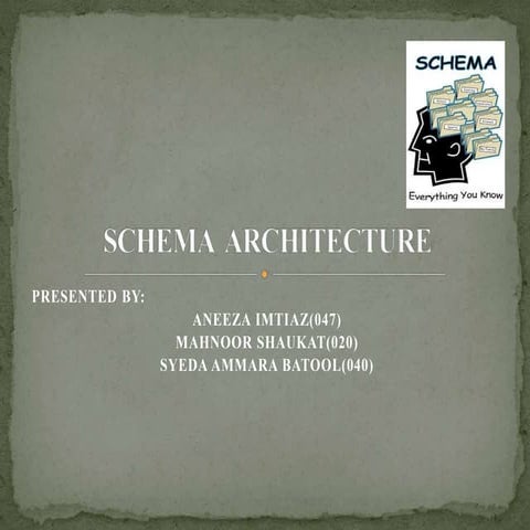 Schema Architecture of Database | PPT