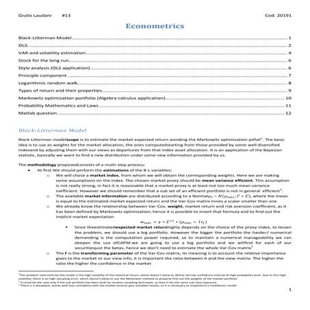 Econometrics: Basic | DOCX