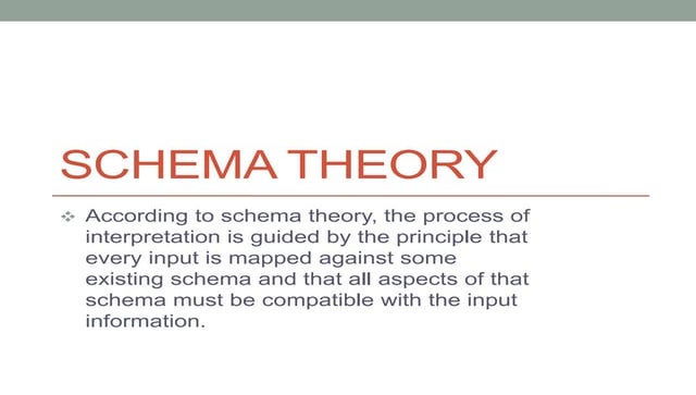 Schema Theory