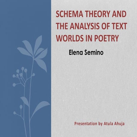 Schema theory in poetry | PPTX