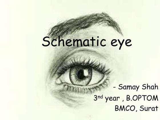 Schematic & Reduced Eye.pptx | Eye and Vision Conditions | Diseases and Conditions