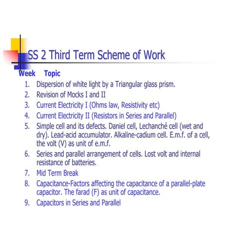SS2 Third Term Physics Scheme of Work.ppt