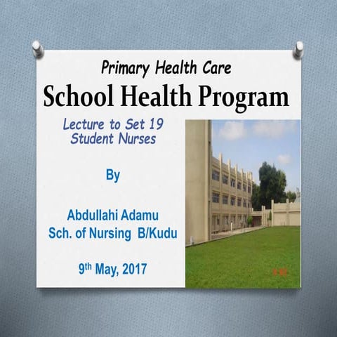 School health team & role of school health nurse | PPT