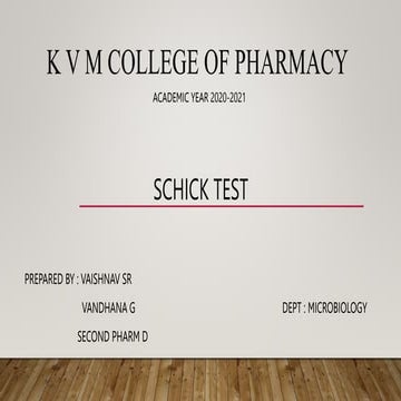 schick test diagnostic tests pharm D microbiology | PPTX