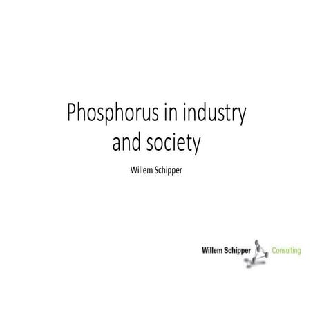 Willem Schipper – Willem Schipper Consulting - Phosphorus in industry ...