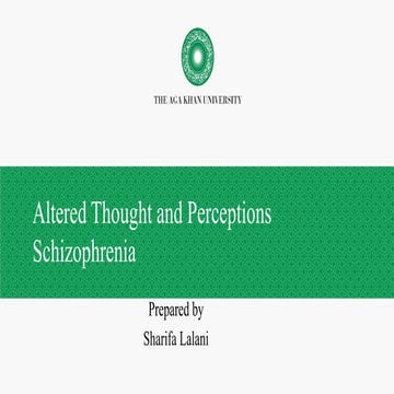 Management of schizophrenia [autosaved] | PPTX