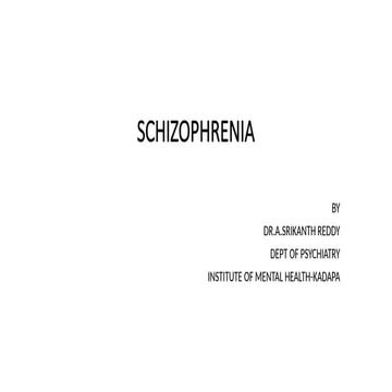 PSYA4 - Schizophrenia | PPTX