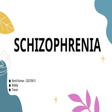 SCHIZOPHRENIA class Final RK and Bobby.pptx
