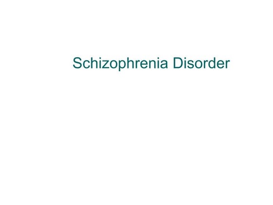 Schizophrenia | PPTX | Brain and Nervous System Disorders | Diseases ...