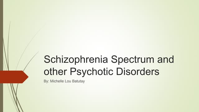 Schizoaffective disorder DSM5 | PPTX