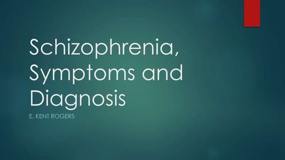Schizophrenia | PPT