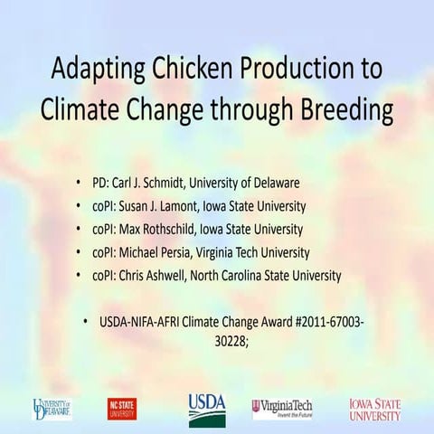Adapting Chicken Production to Climate Change through Breeding | PPTX