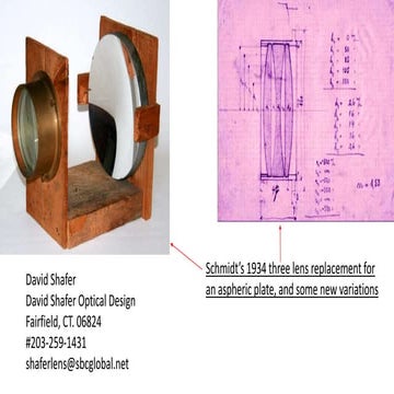 Schmidt's three lens corrector for a spherical mirror | PPTX