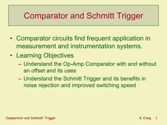 Op amp comparator | PDF | Computer Peripherals | Computing