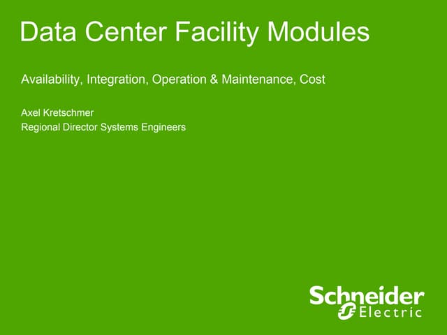 Schneider Electric Data Center Reference Designs | PDF