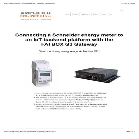 Connecting Schneider modbus meter to IoT backend using Gateway Ubidots ...