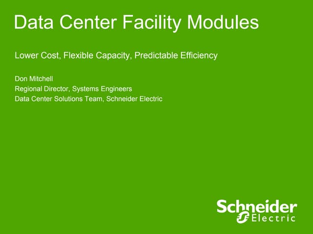 Schneider Electric Data Center Reference Designs | PDF