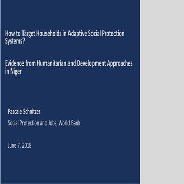How to target households in adaptive social protection systems? | PDF