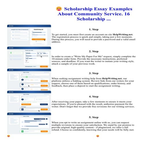 Scholarship Essay Examples About Community Service. 16 Scholarship | PDF