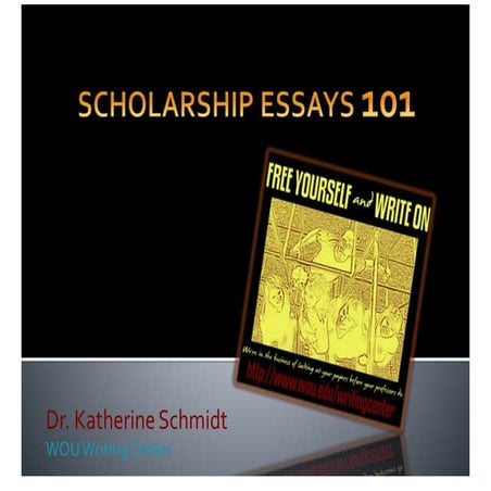 SCHOLARSHIP ESSAYS 101 | PDF