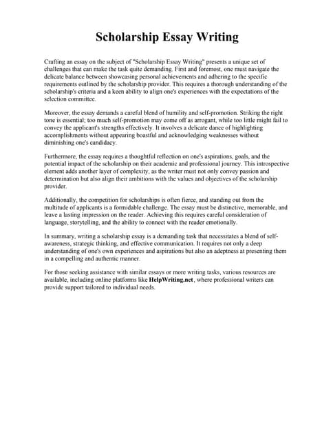 Scholarship Essay Financial Need | PDF | Student Financial Aid ...