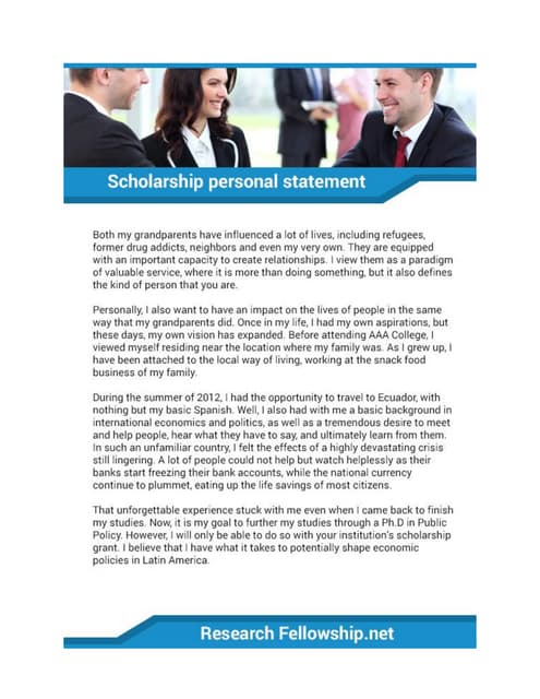 Personal Statement about Scholarship Interests | PDF