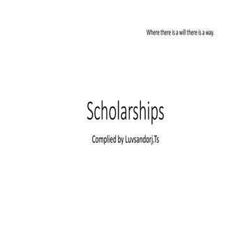 Scholarships | PPT