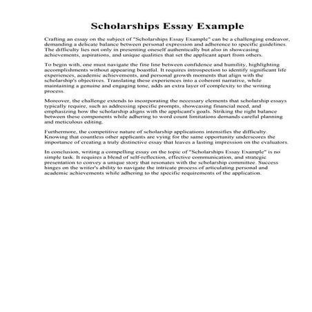 Scholarships Essay Example. Pmi Charleston Scholarship Essay Templates ...