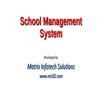 School Management System | PPT