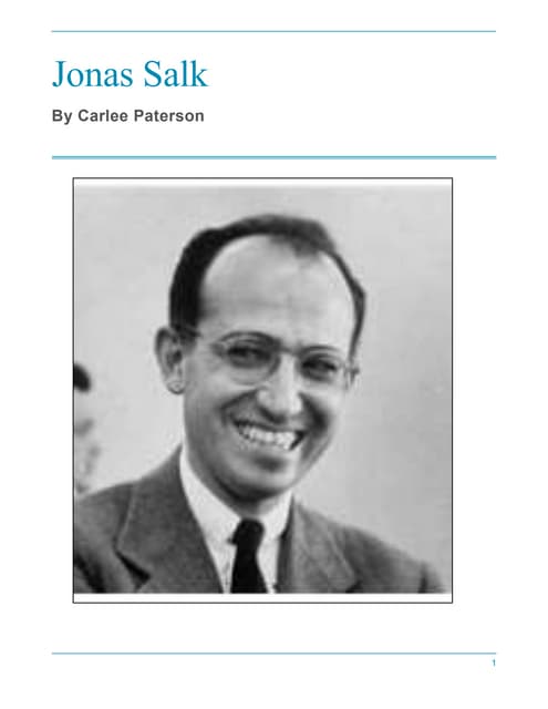 Jonas Salk The Discovery That Rebuilt Public Trust | PDF
