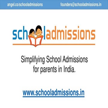 School Admissions Pitch Deck | PDF