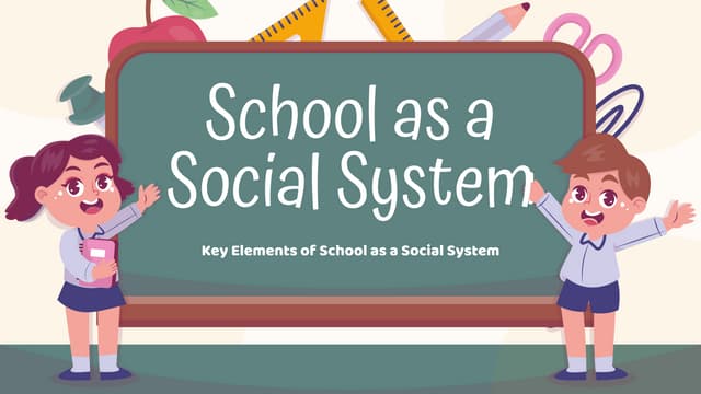 Social system of the school | PPT
