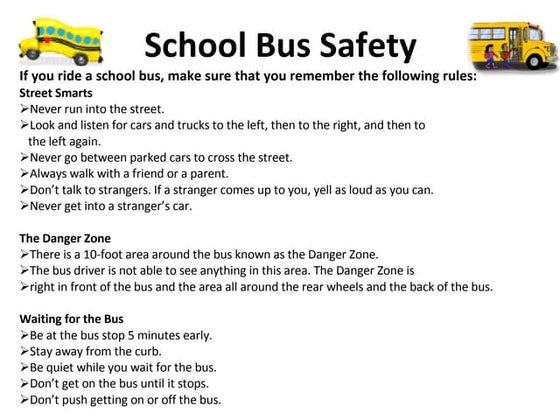 Bus safety powerpoint | PPT | Travel Preparation and Advice | Travel