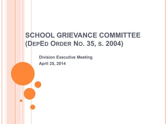 Grievance Committee Training Presentation | PPTX | Law
