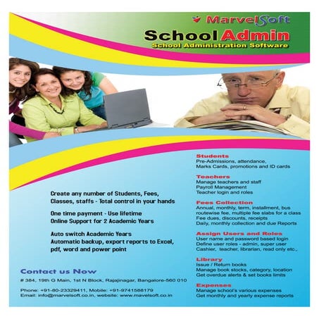 Student performance data visualization software for schools