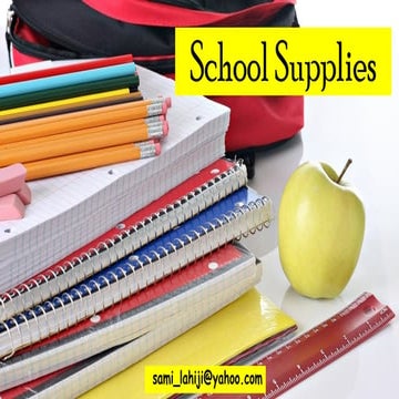 School supplies vocabulary for kid Things in the class | PPT