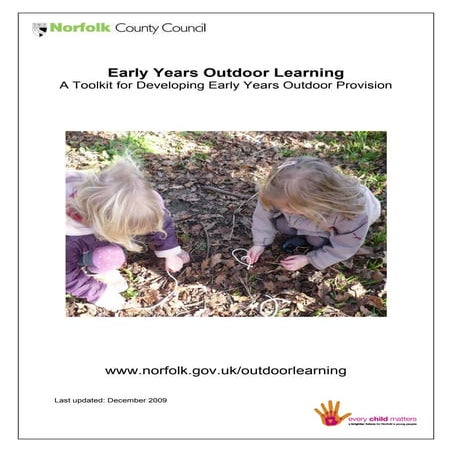 Early Years Outdoor Learning | PDF | Children\'s Health | Healthy Living