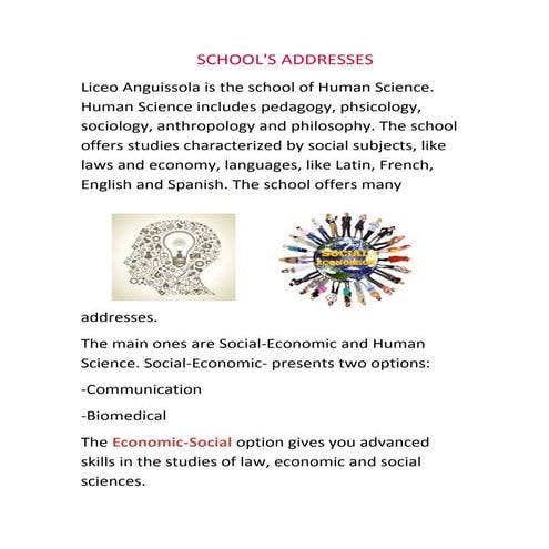 Anguissola high school addresses | ODT | Secondary Education | Education