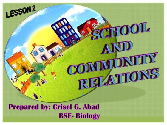 School community relationships | PPTX